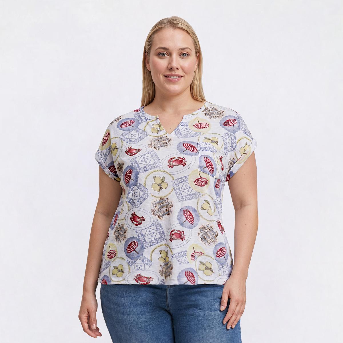 Click here for Plus Size Architect(R) Dolman Sleeve Split Neck Li... prices